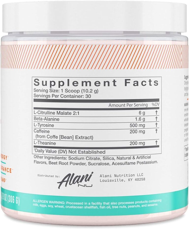 Unlocking the Truth: Alani Nu Energy Drink Nutrition Facts Revealed ...