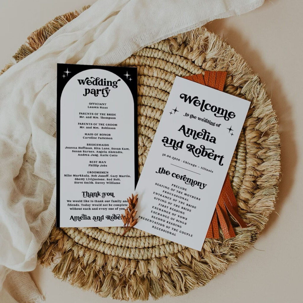 Adding a Fun Twist: Wedding Programs with Interesting Facts - Facts Vibes